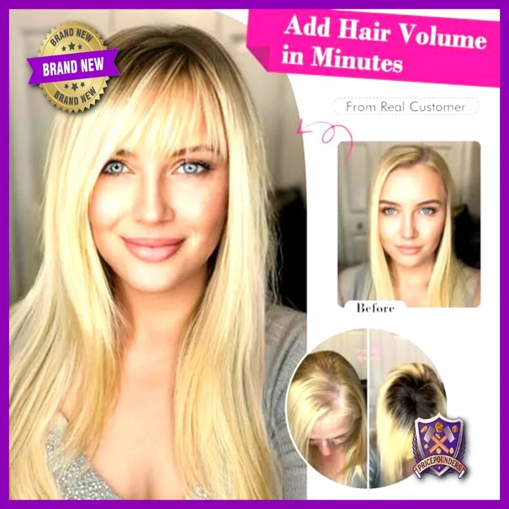 Accessories | Real Human Hair Topper With Bangs For Thinning Hair 1 ...